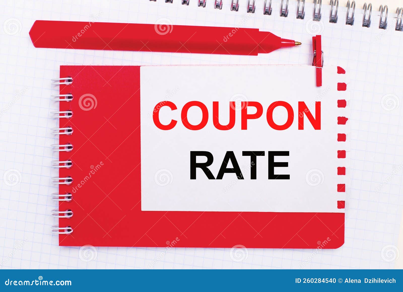 On a White Notepad, a Red Pen, a Red Notepad and a White Sheet of Paper ...