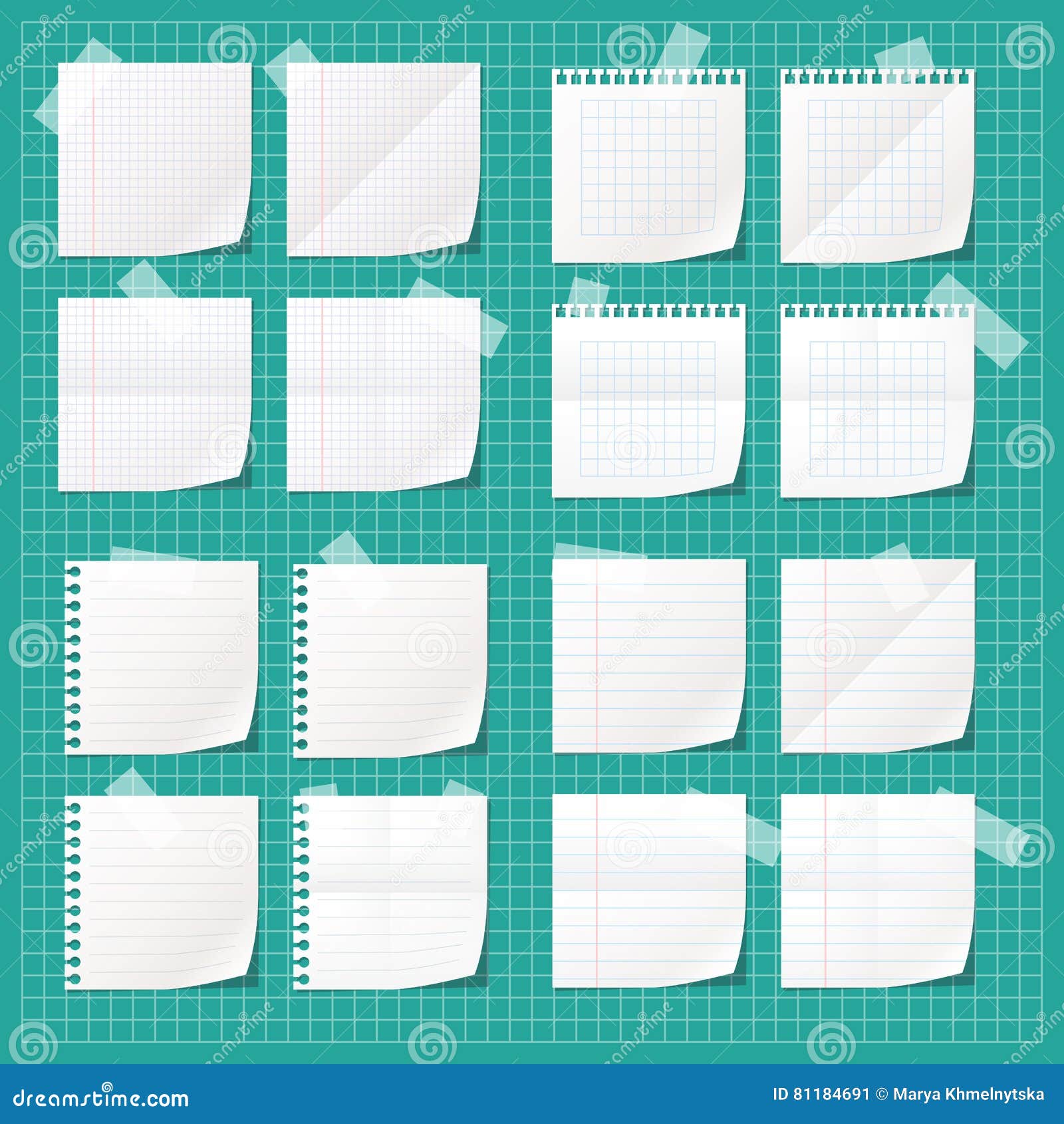 White notes. stock vector. Illustration of page, memo - 81184691