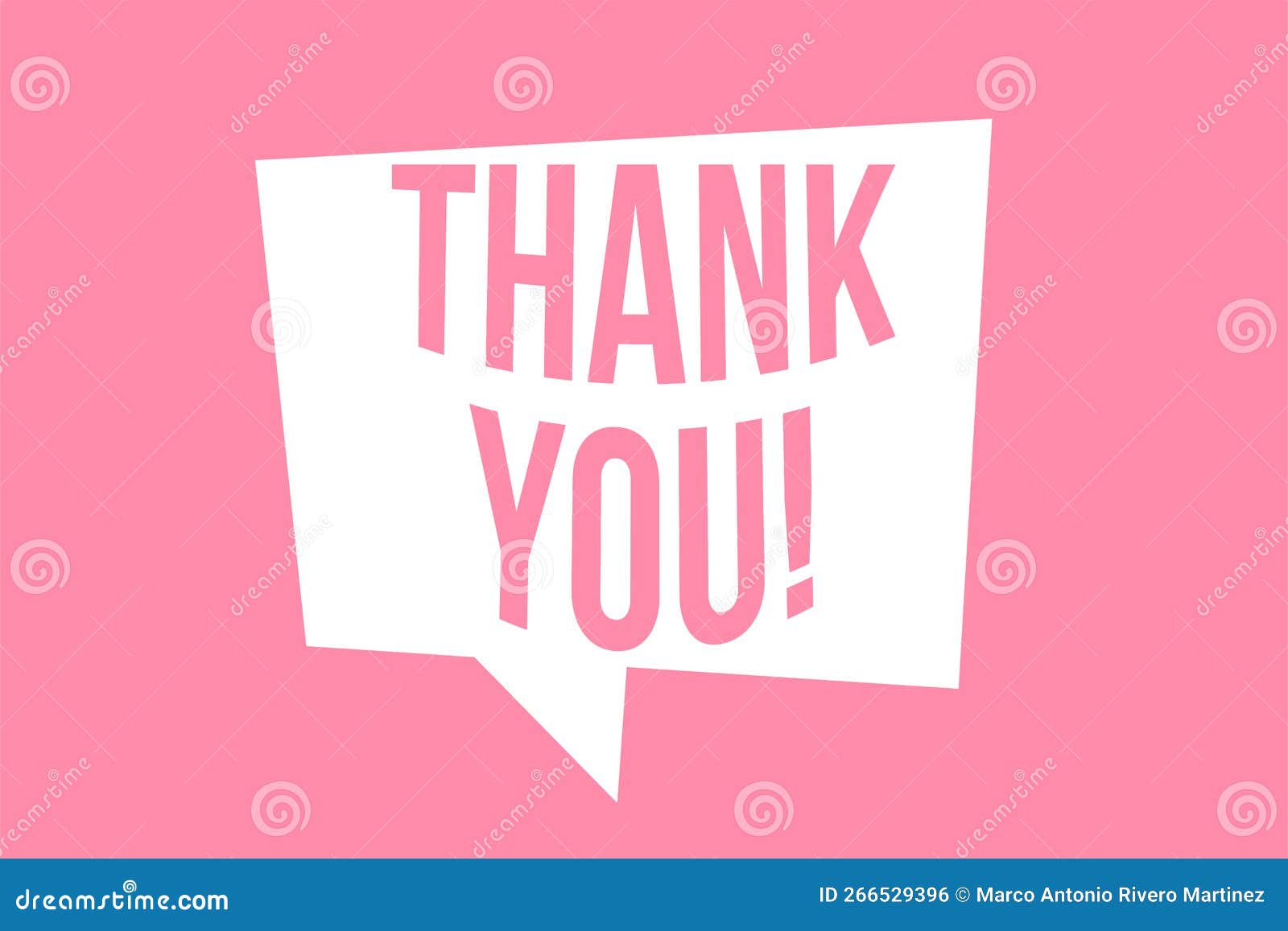 White Notice That Says Thank You With A Pink Background Stock Illustration Illustration Of