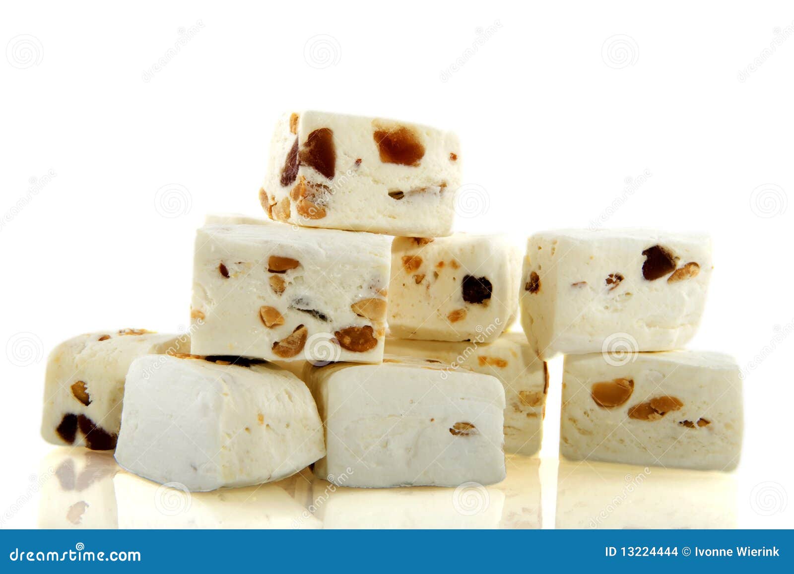 White nougat stock photo. Image of candy, nuts, pieces - 13224444