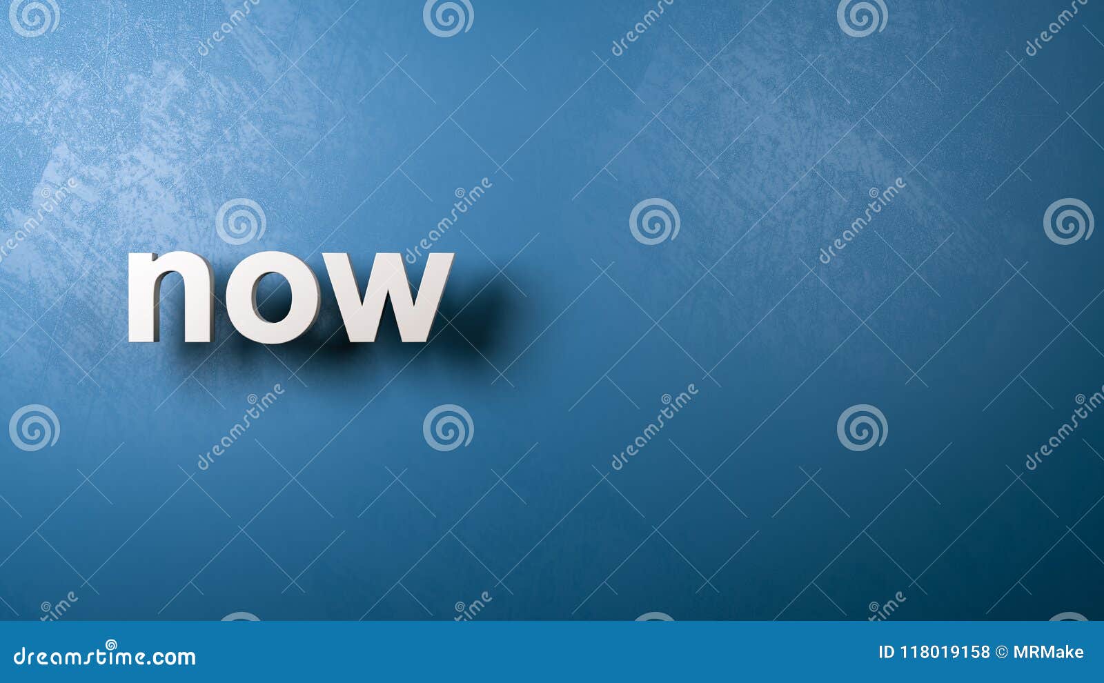 Now Text with Copyspace stock illustration. Illustration of render ...