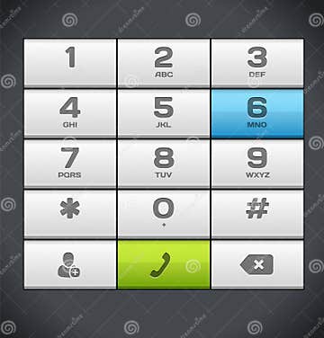 White Number Phone Keypad stock vector. Illustration of interface ...