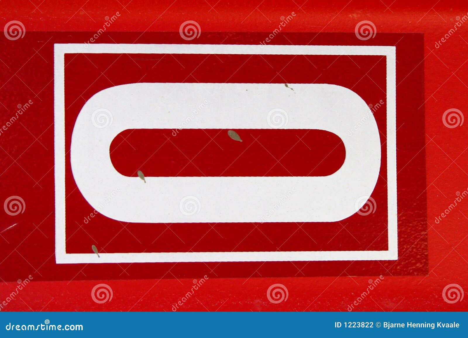 White O on red stock photo. Image of zero, symbol, industrial - 1223822