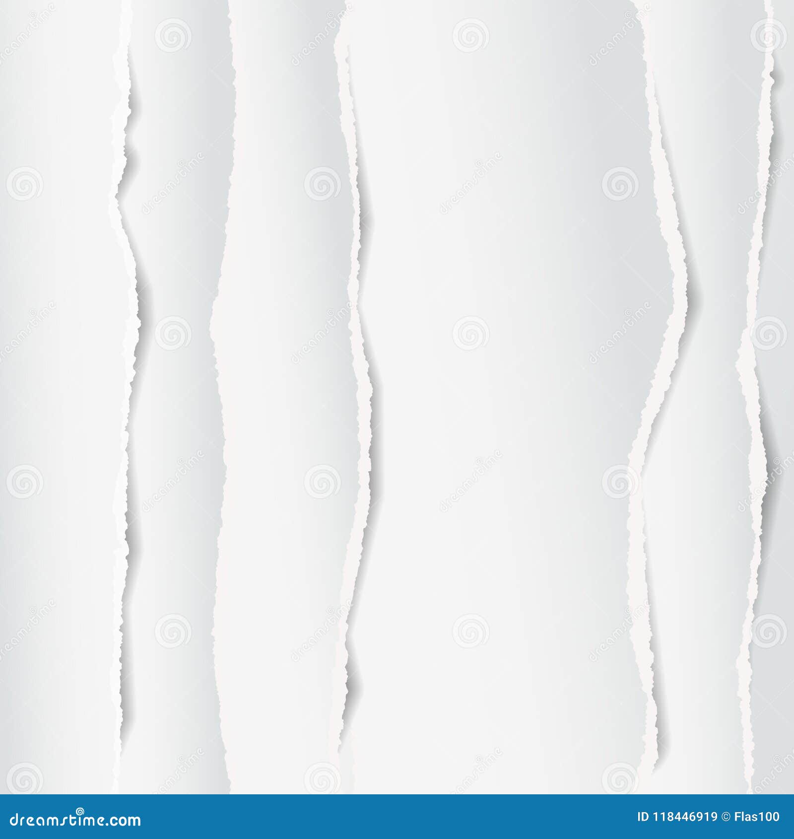 White Oblong Paper Strips Placed One Over Another With Torn Edge In ...