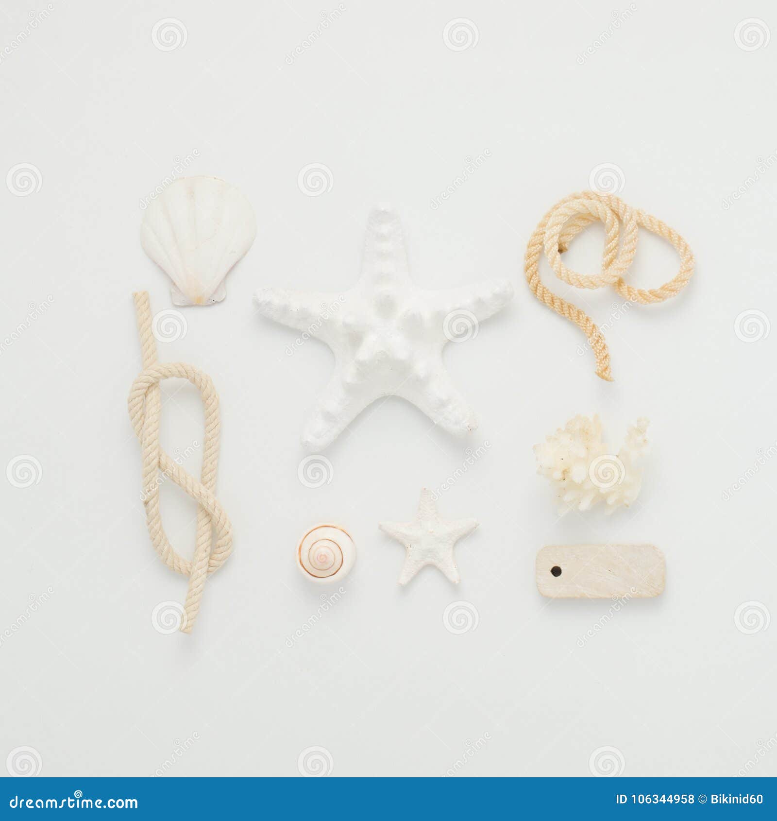 White ocean items. stock photo. Image of decor, board - 106344958