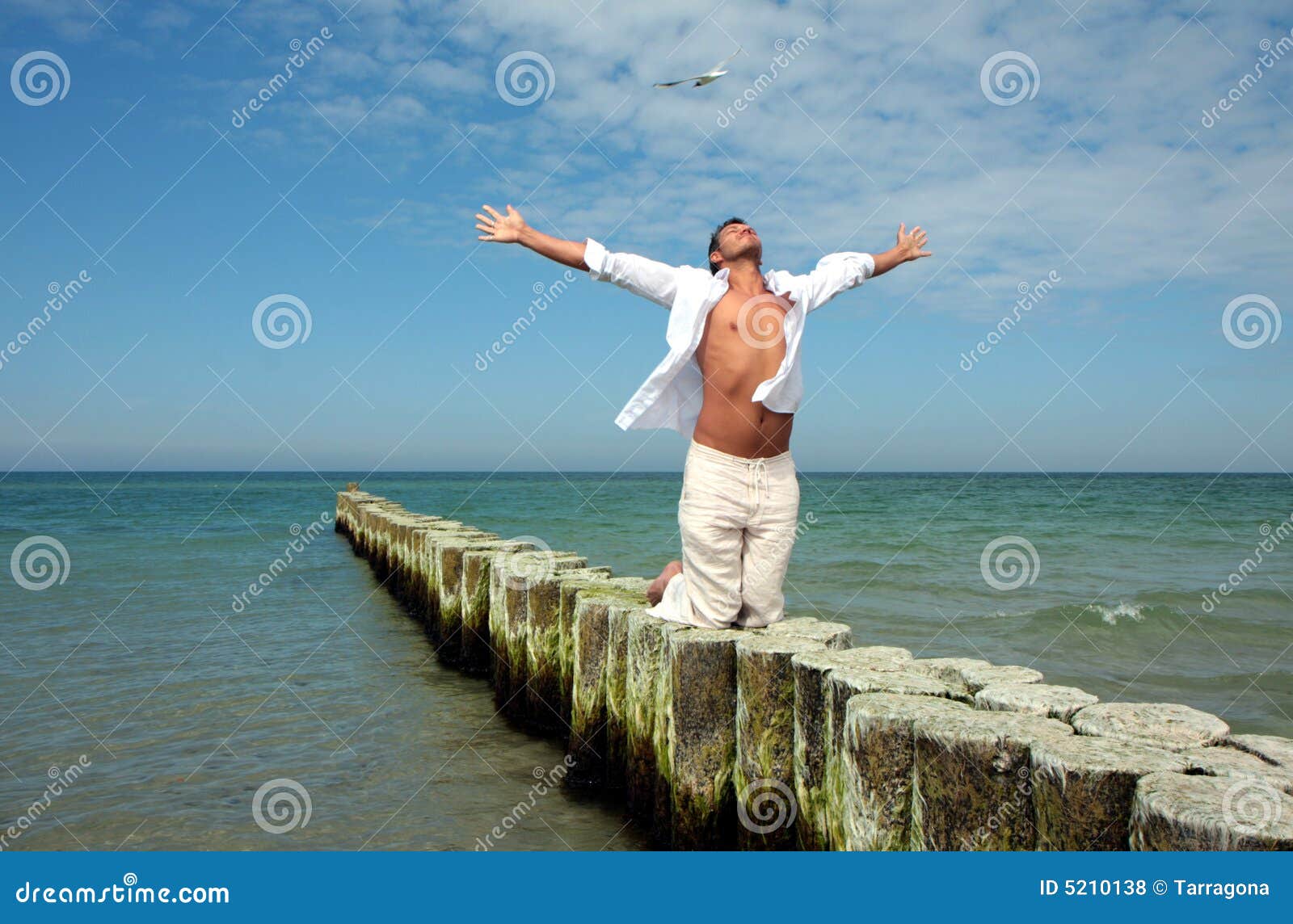 White ocean man stock photo. Image of beach, cloth, confidence - 5210138