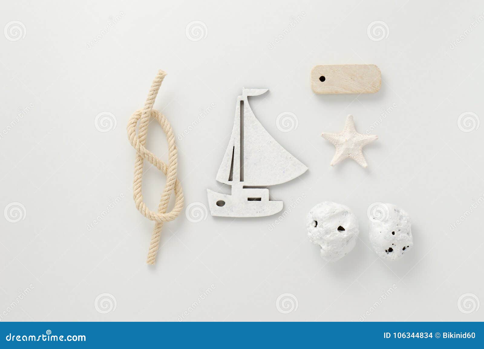 White ocean items. stock photo. Image of shape, simple - 106344834