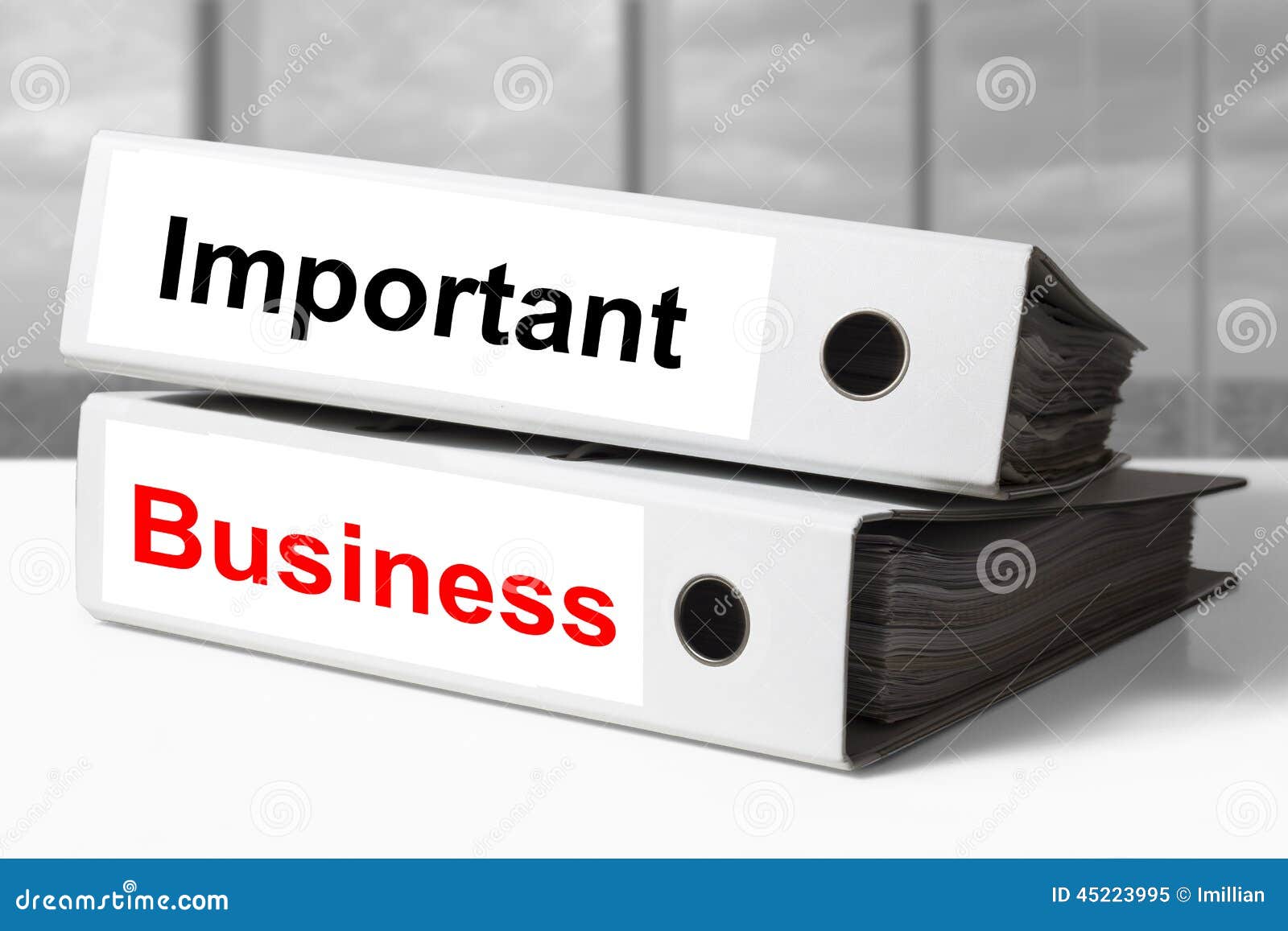 White Office Binders Important Business Stock Image - Image of desk ...