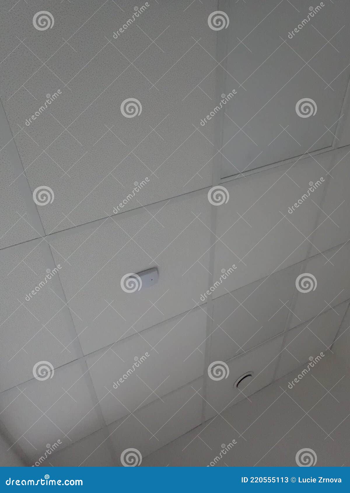 White Office Building Ceiling Grid Stock Image - Image of smoke ...