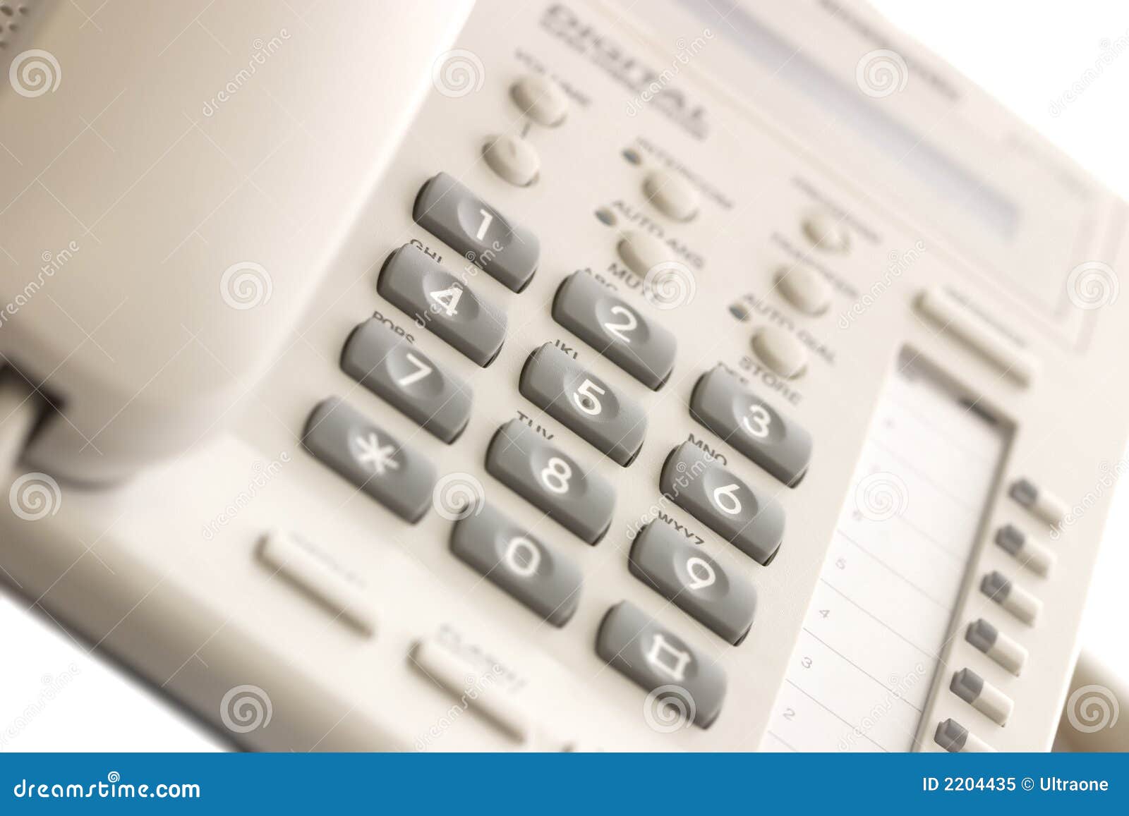 White office desk phone stock image. Image of button, keys - 2204435