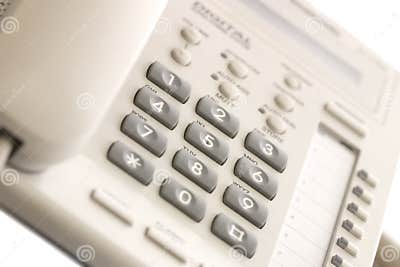White office desk phone stock image. Image of button, keys - 2204435