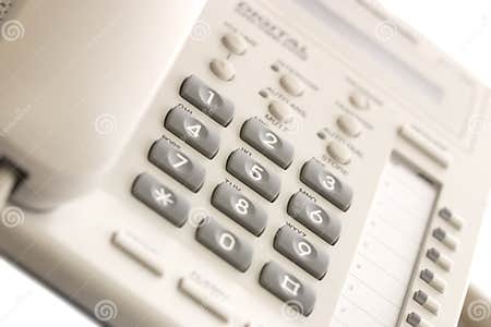 White office desk phone stock image. Image of button, keys - 2204435