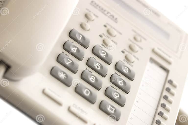 White office desk phone stock image. Image of button, keys - 2204435