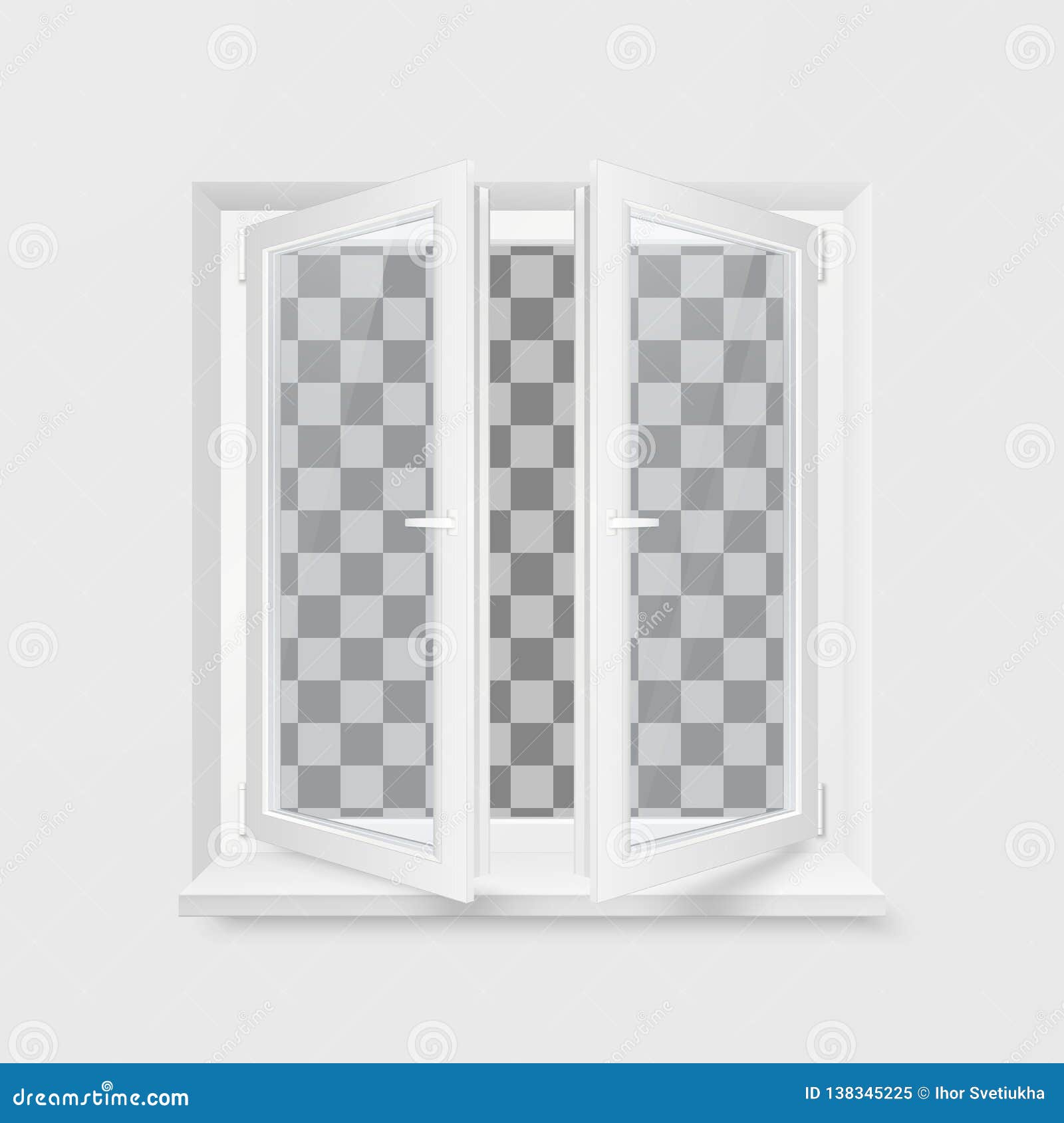 White Office Plastic Window. Window Front View Stock Vector ...