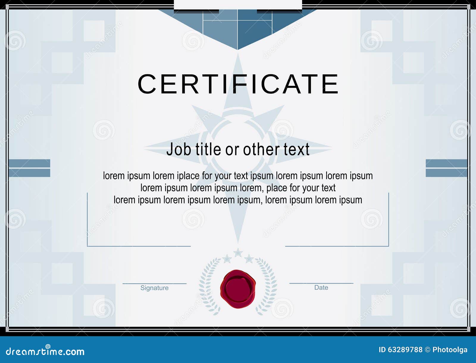 Official Certificate Vector Illustration | CartoonDealer.com #58639498