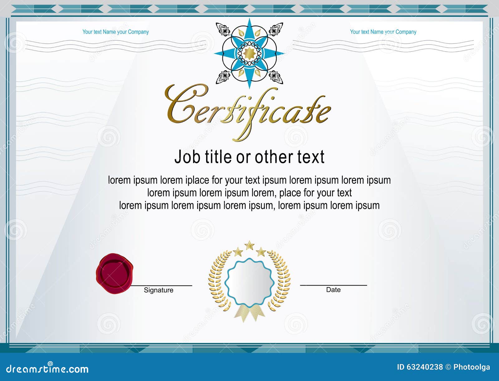 White Official Certificate with Modern Design Elements Stock Vector ...