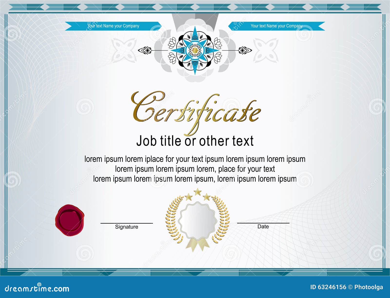 White Official Certificate with Modern Design Elements Stock Vector ...