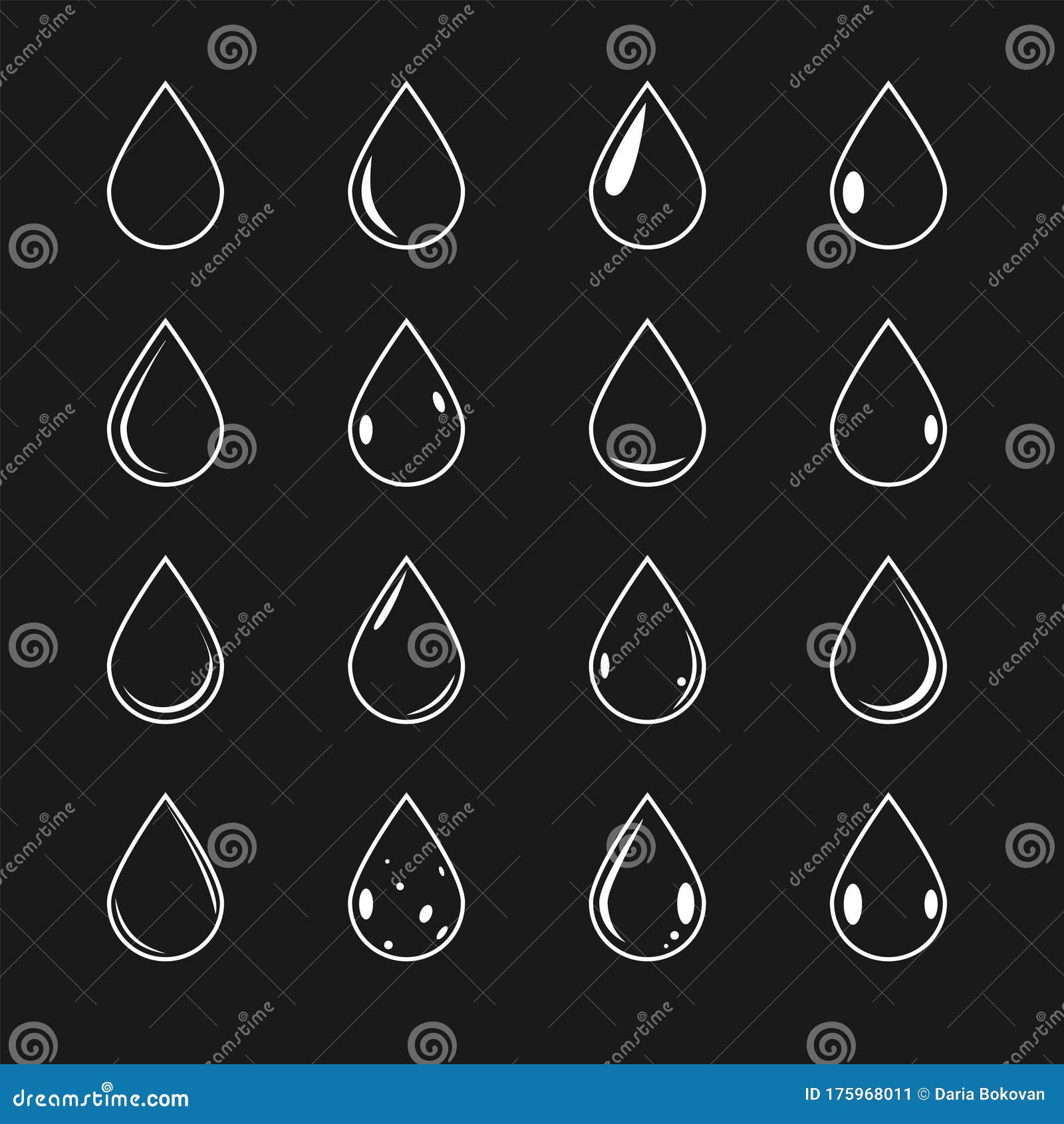 White oil drop icons stock illustration. Illustration of graphic ...