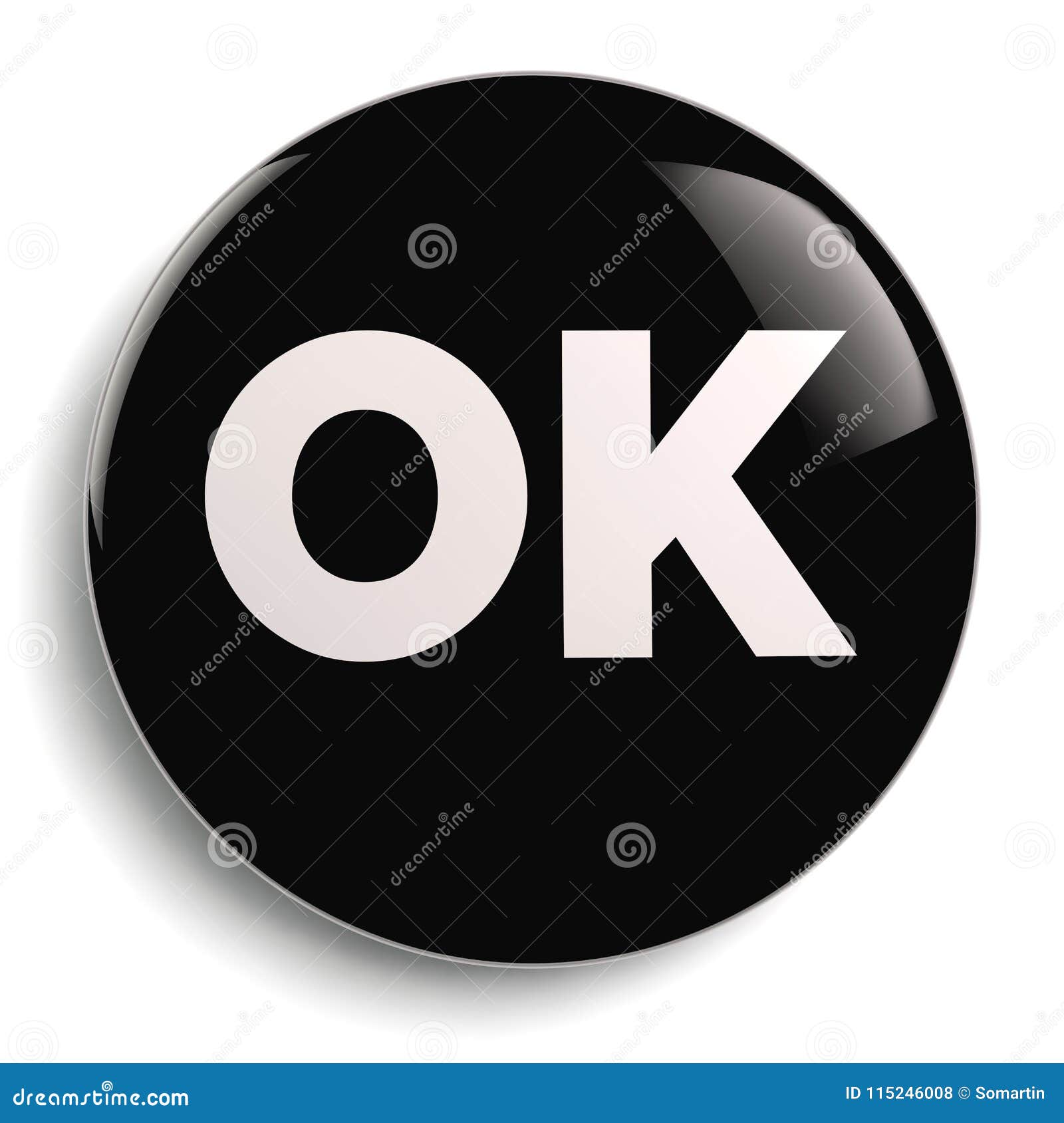 OK Round Icon Symbol stock illustration. Illustration of good - 115246008