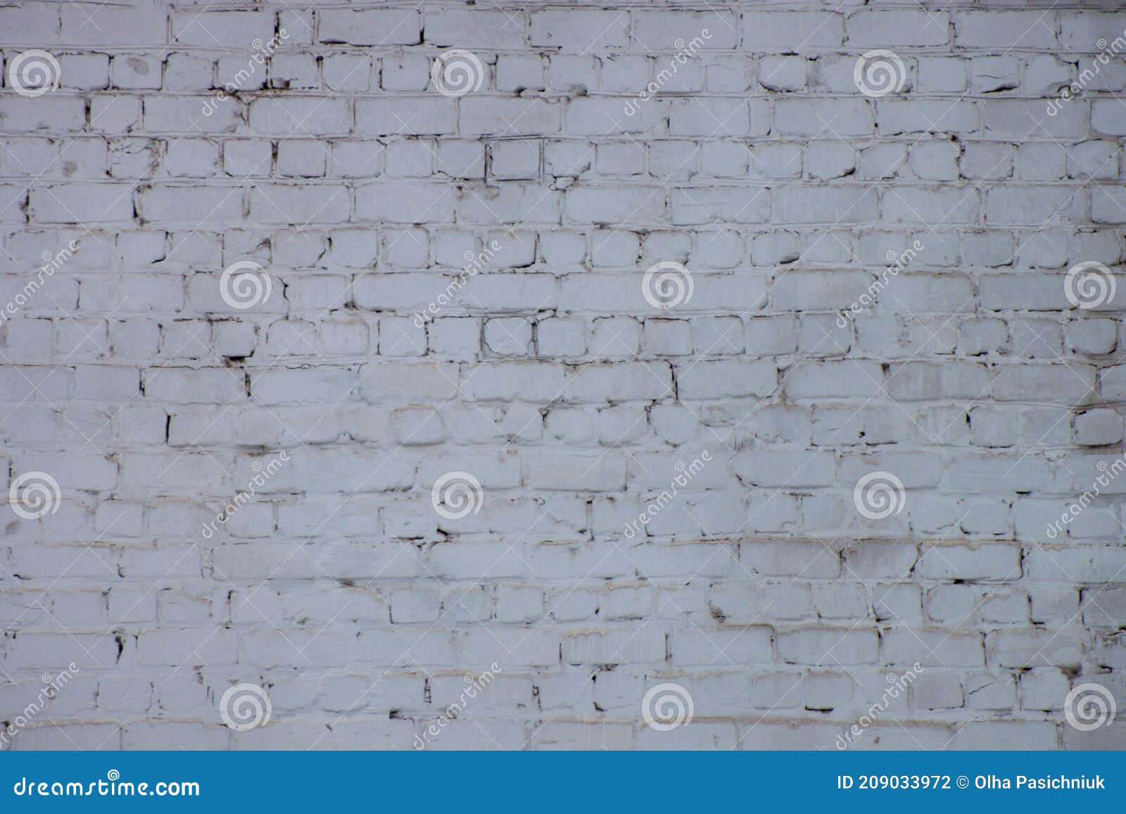 White Old Brick Wall with Bumps and Rough Texture Stock Photo - Image ...