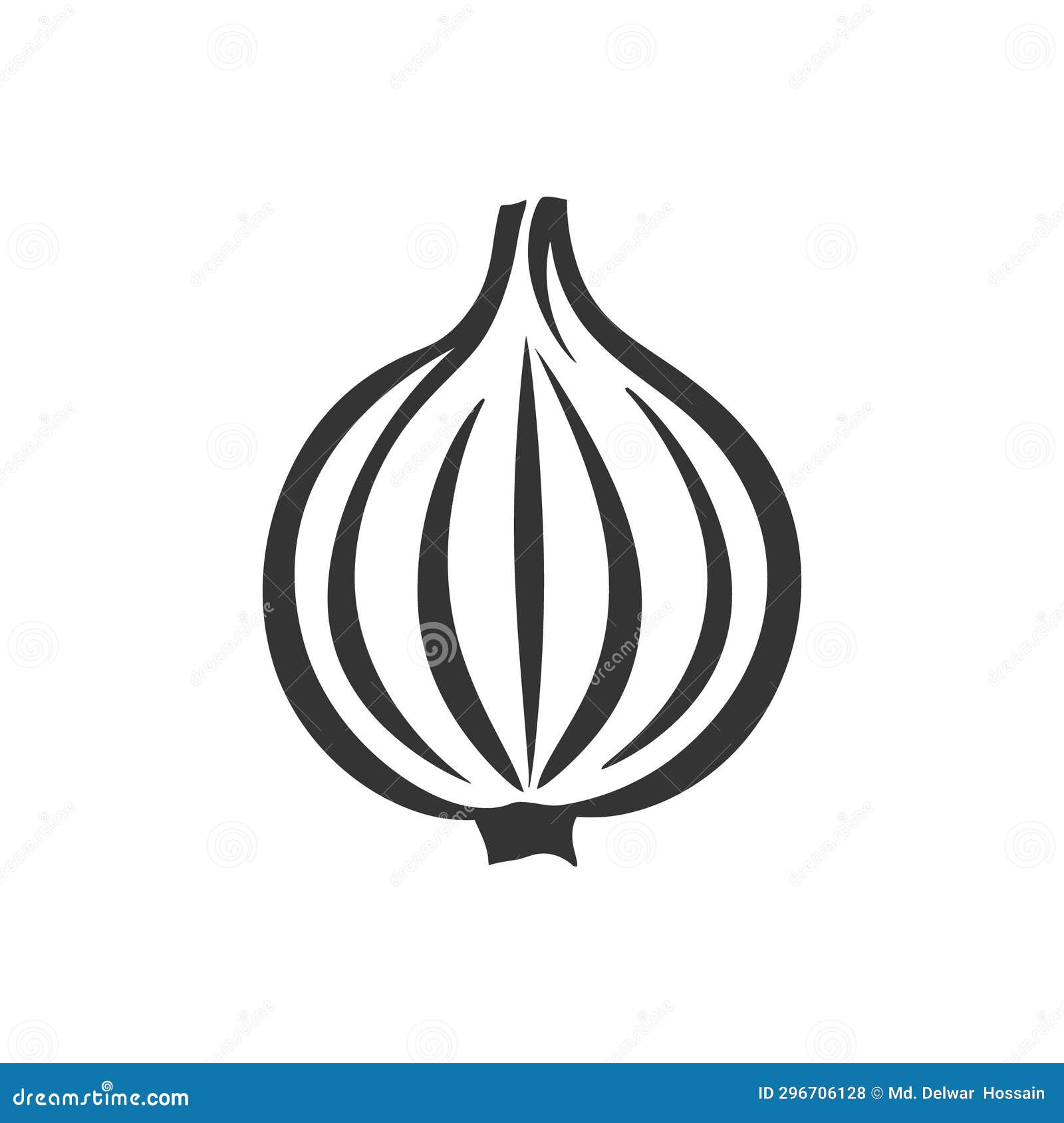 White Onion Slices Icon stock illustration. Illustration of iron ...