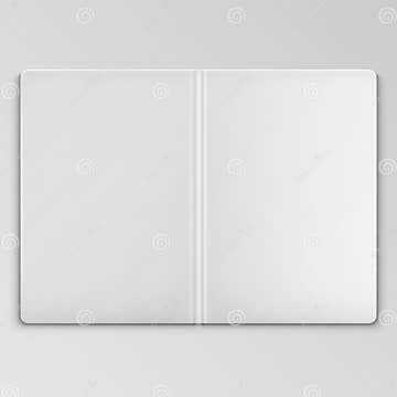 White Open Book Cover Template Stock Vector - Illustration of cover ...