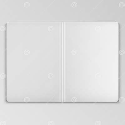 White Open Book Cover Template Stock Vector - Illustration of cover ...