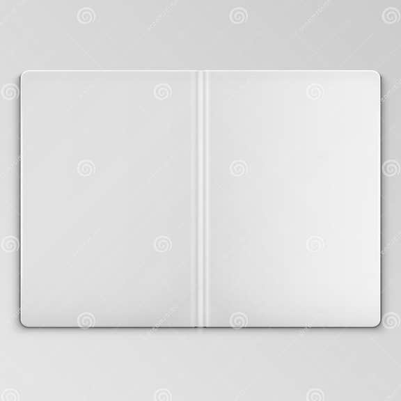 White Open Book Cover Template Stock Vector - Illustration of cover ...