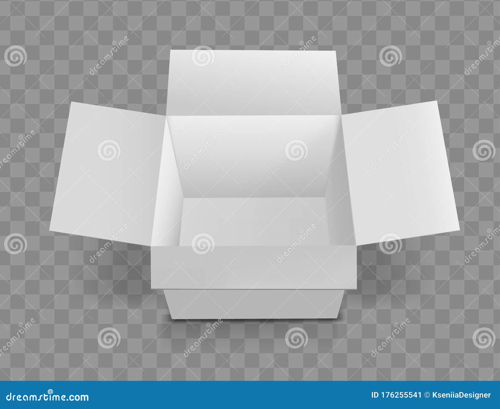 White Open Box. Cardboard Moving Box Stock Vector - Illustration of ...