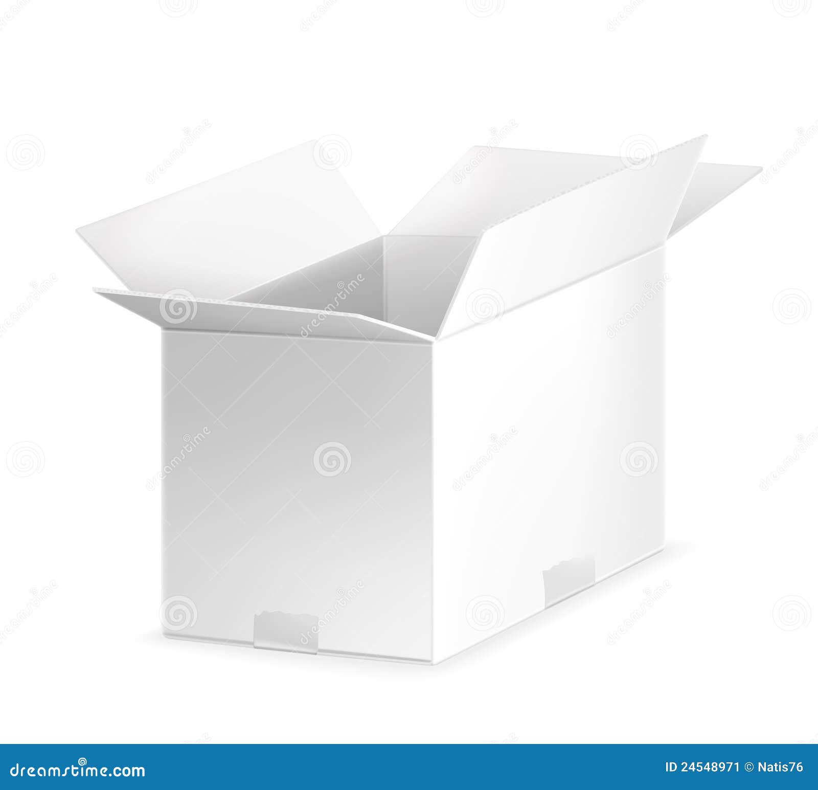 White open carton box stock vector. Illustration of background - 24548971