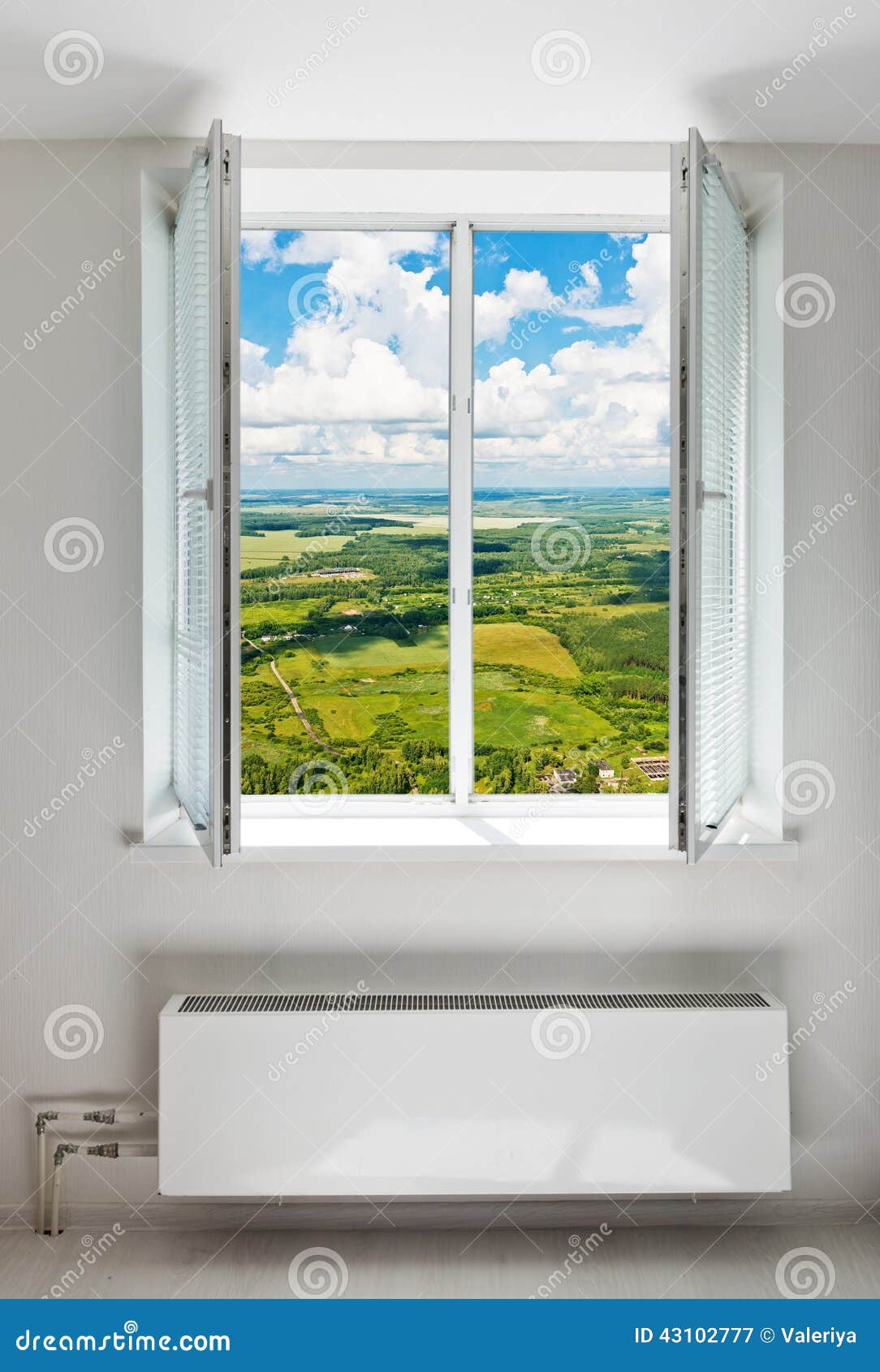 White Open Double Door Window Stock Image - Image of glass, steel: 43102777