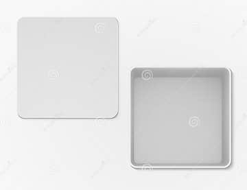 White Open Empty Box Top View. Stock Vector - Illustration of close ...