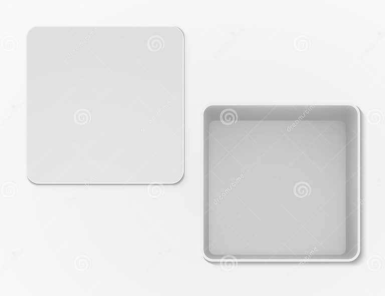 White Open Empty Box Top View. Stock Vector - Illustration of close ...