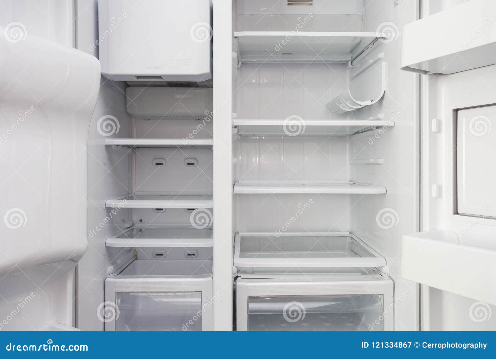 White Open Empty Refrigerator. Weight Loss Diet Concept Stock Image ... White Open Empty Refrigerator. Weight Loss Diet Concept Stock Image ...