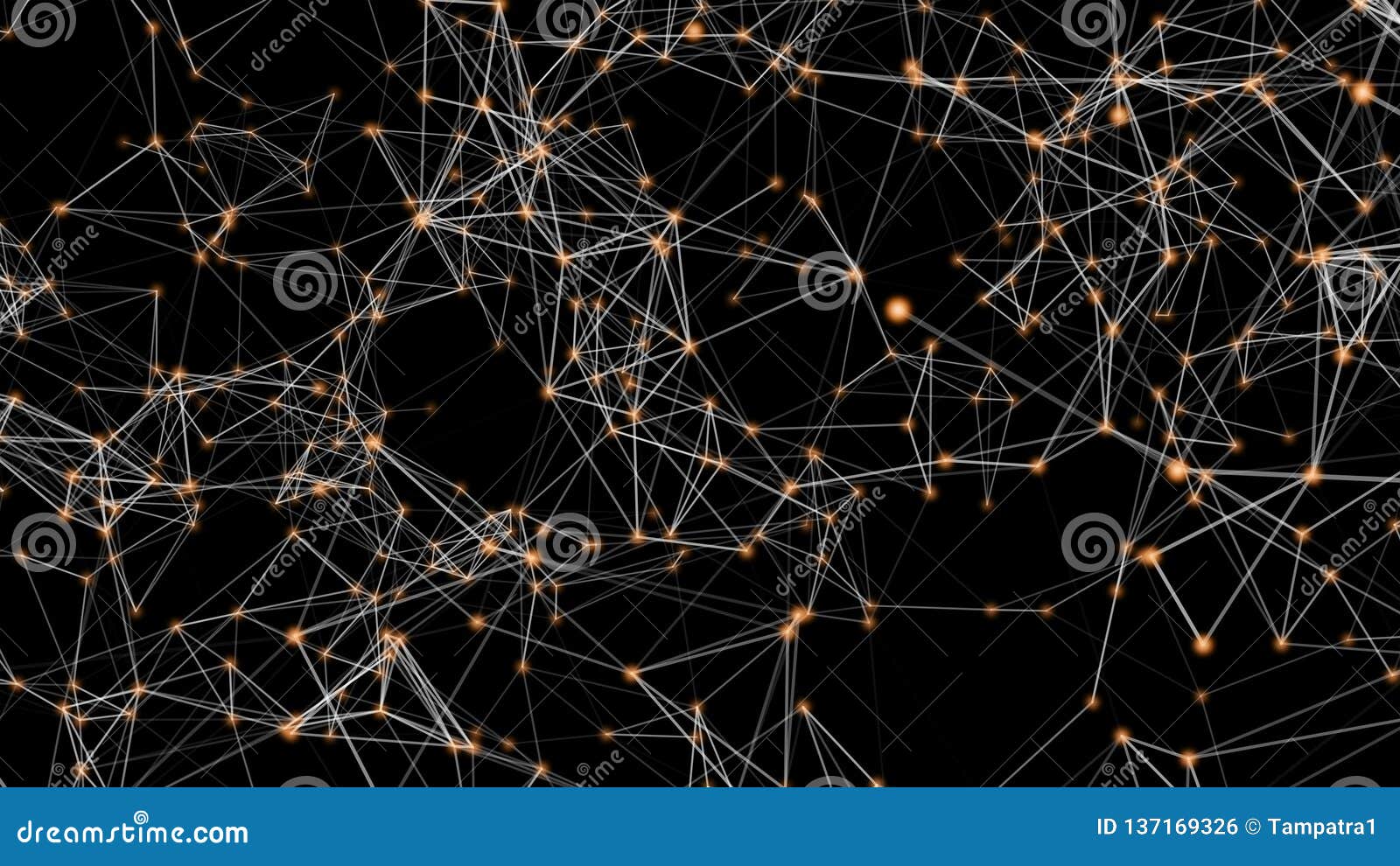 White and Orange Digital Computer Data and Network Connection Triangle ...