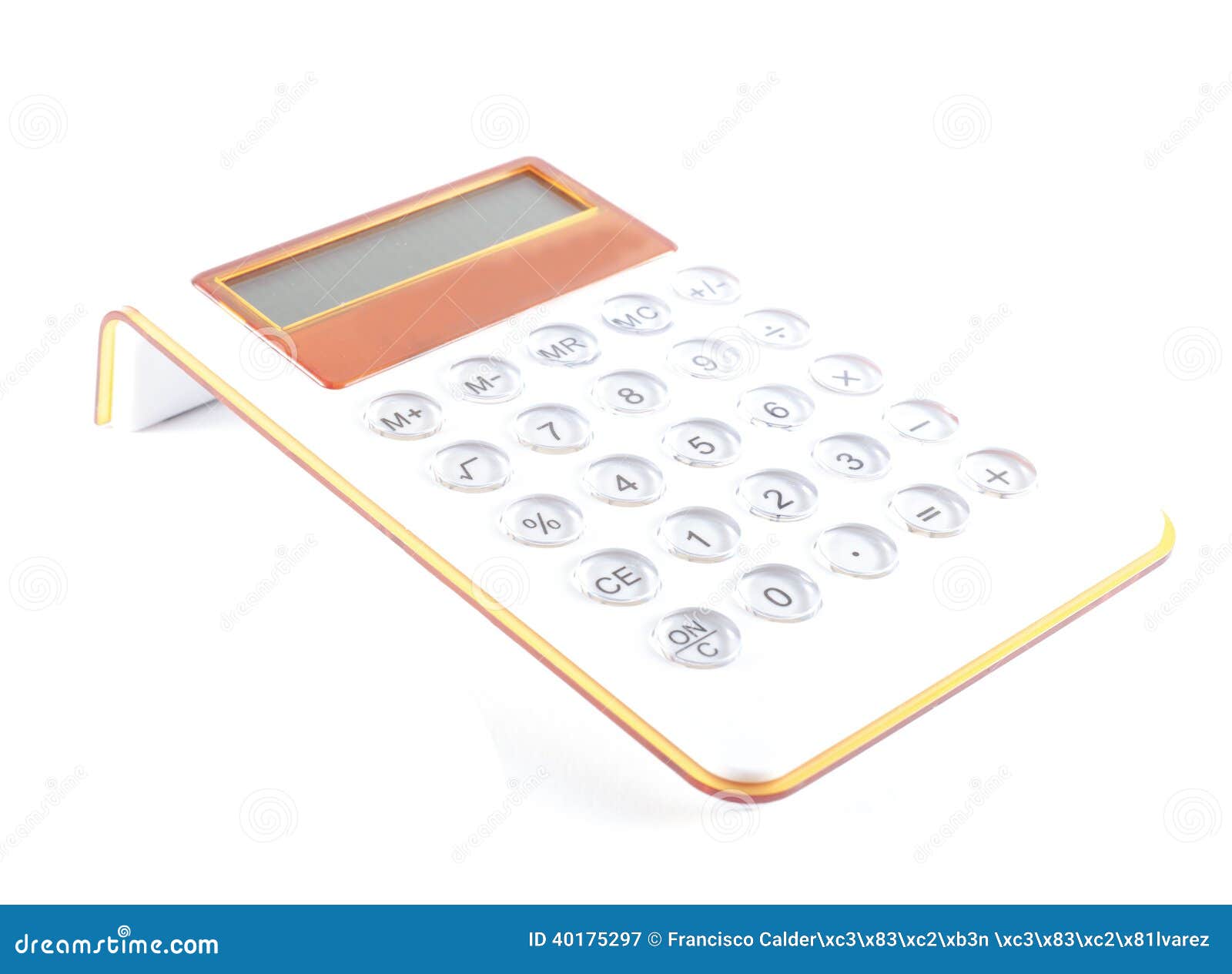 White And Orange Mathematical Calculator Stock Image - Image of count ...