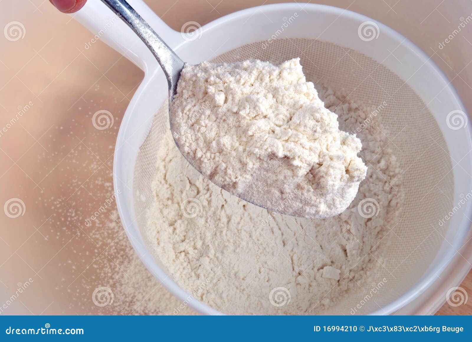 White Organic Flour on a Spoon Stock Photo - Image of spoon, healthy ...