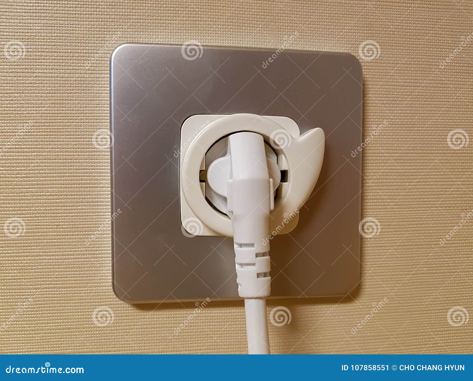 White Outlet and Plug Background Stock Image - Image of safety, square ...