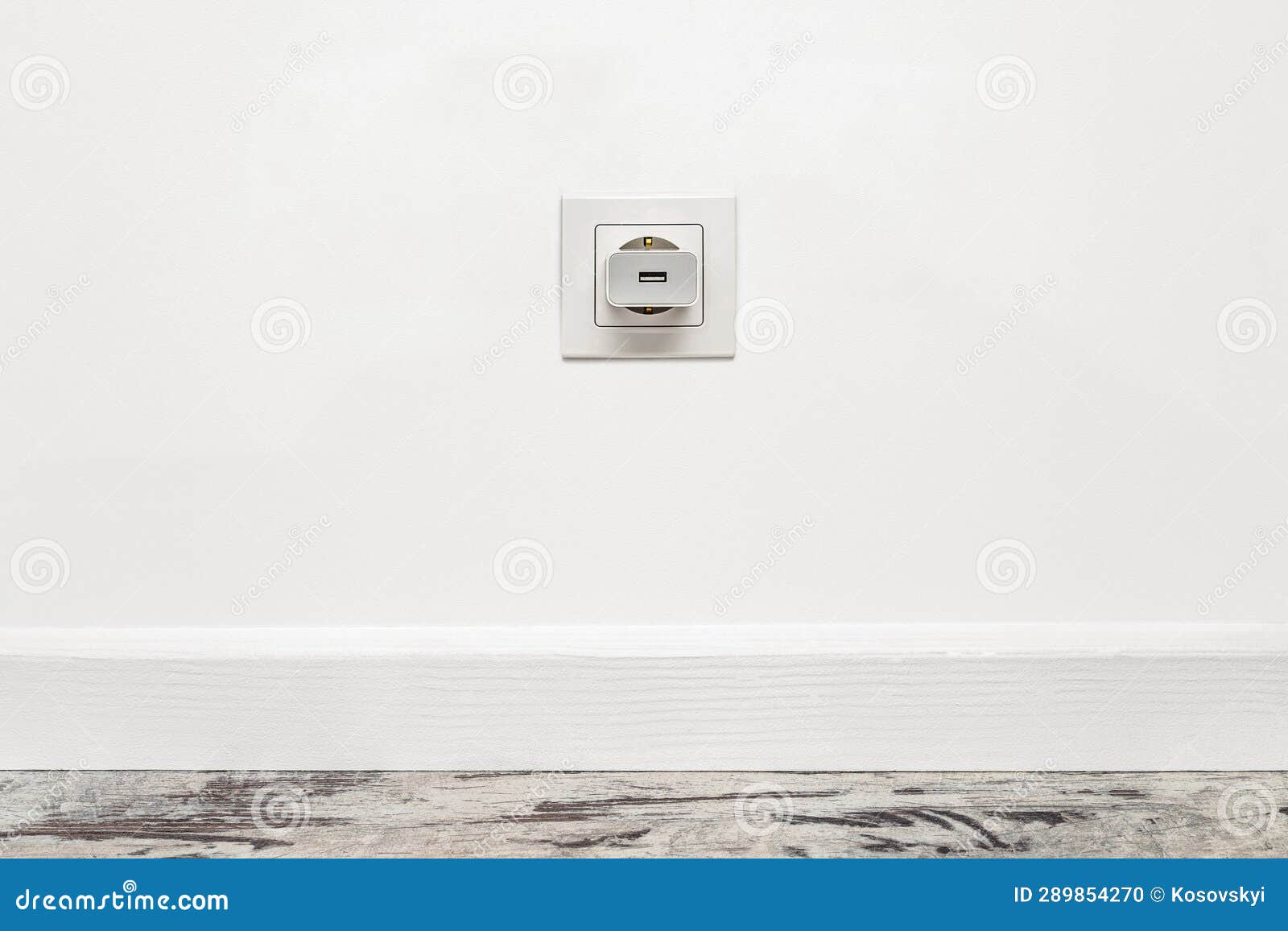 White outlet on white wall stock photo. Image of electric - 289854270