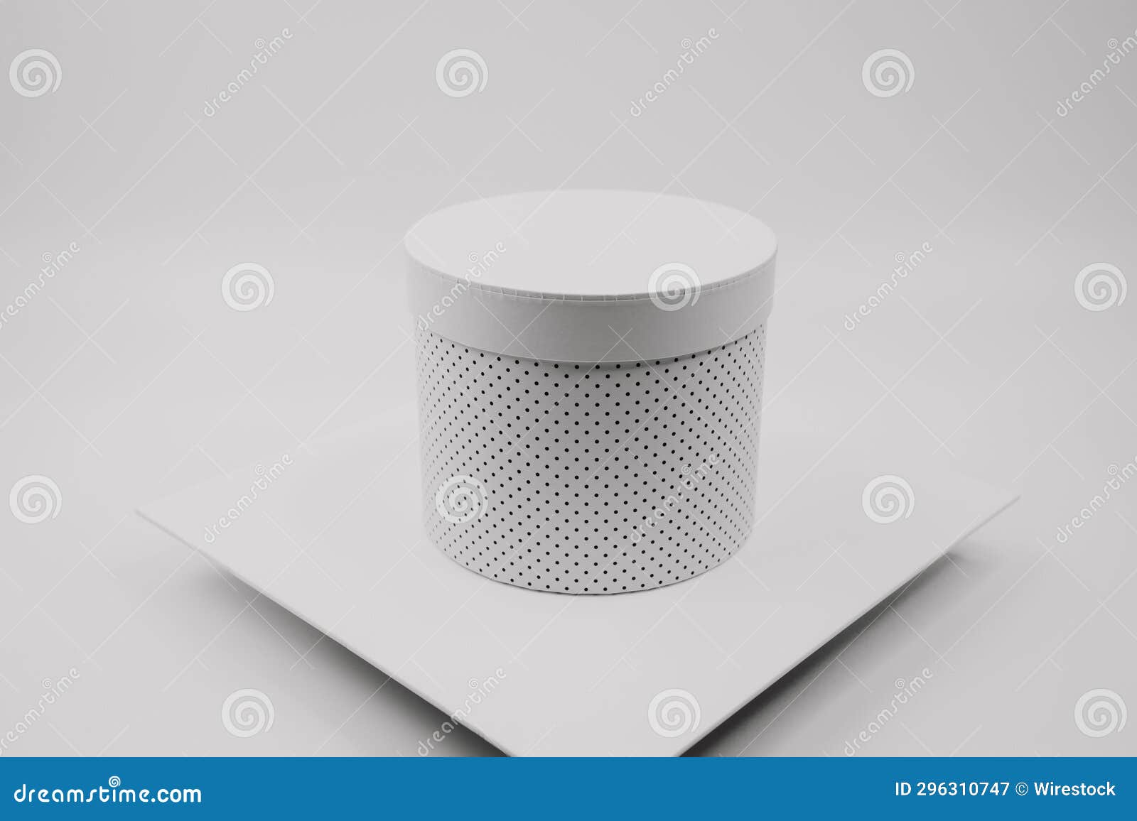 The White Oval Gift Box on a White Background Stock Image - Image of ...