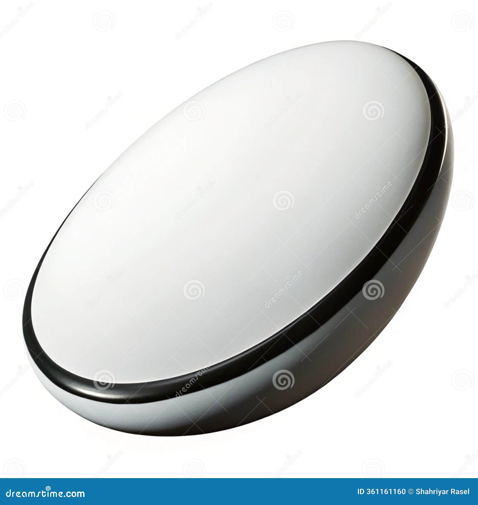 White Oval-shaped Object with Black Curved Line Isolated on Transparent ...