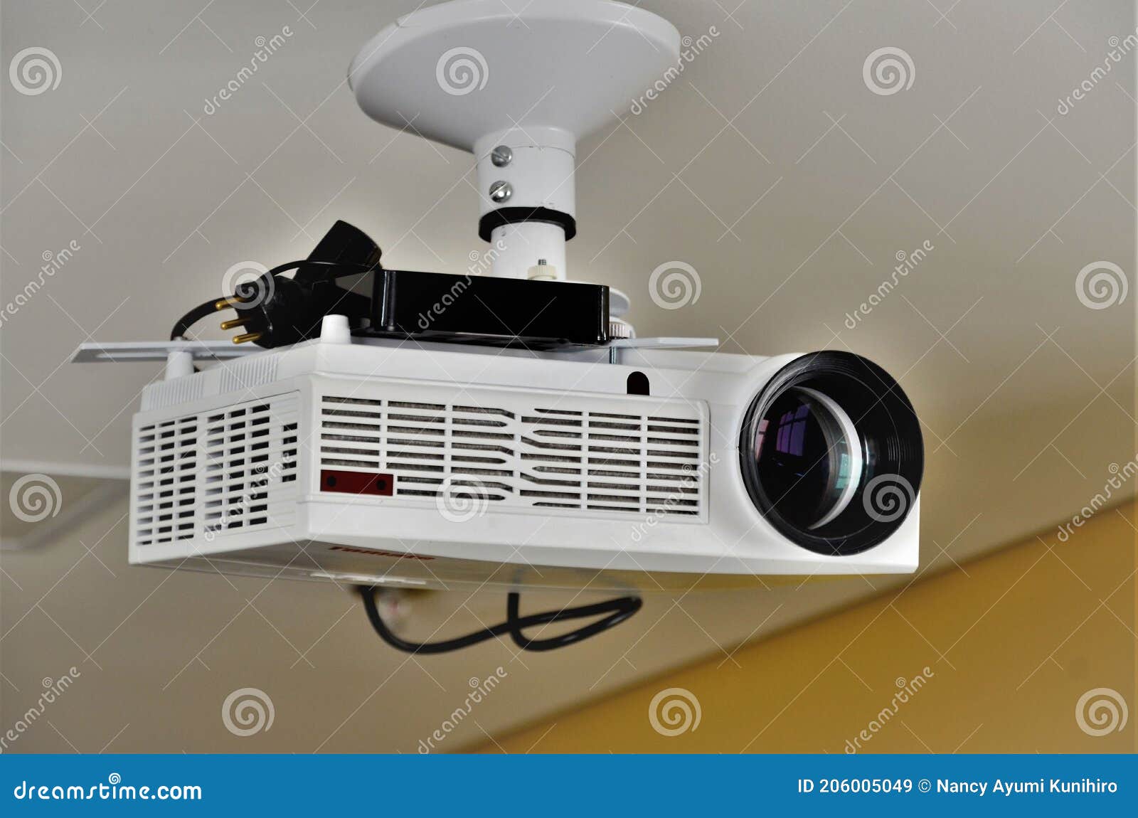 An Overhead Projector Installed on the Office Ceiling Editorial Stock ...