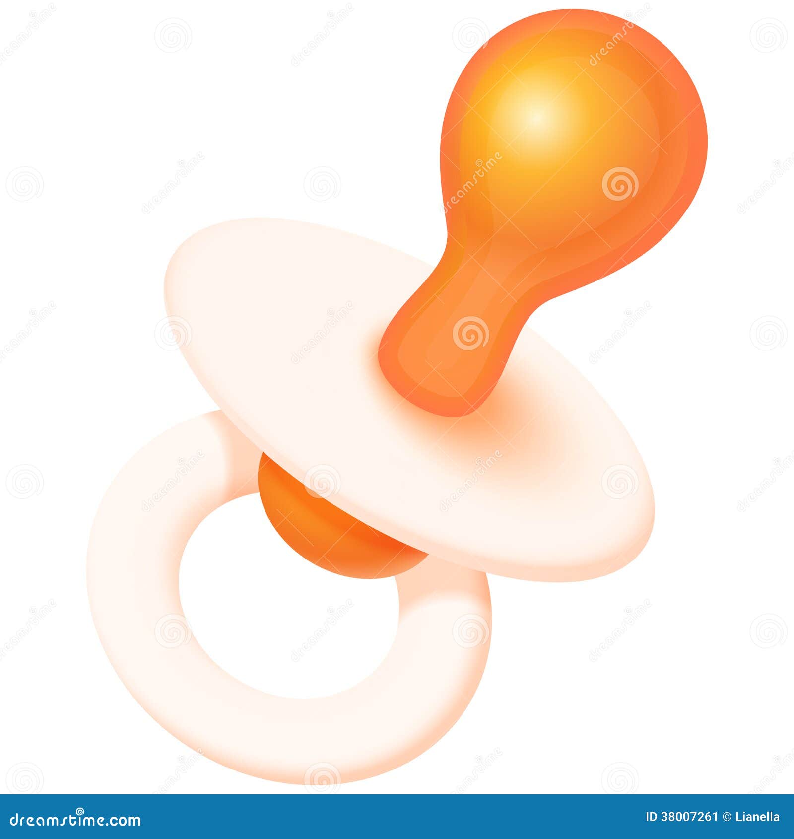 White Pacifier stock vector. Illustration of quiet, mouth - 38007261