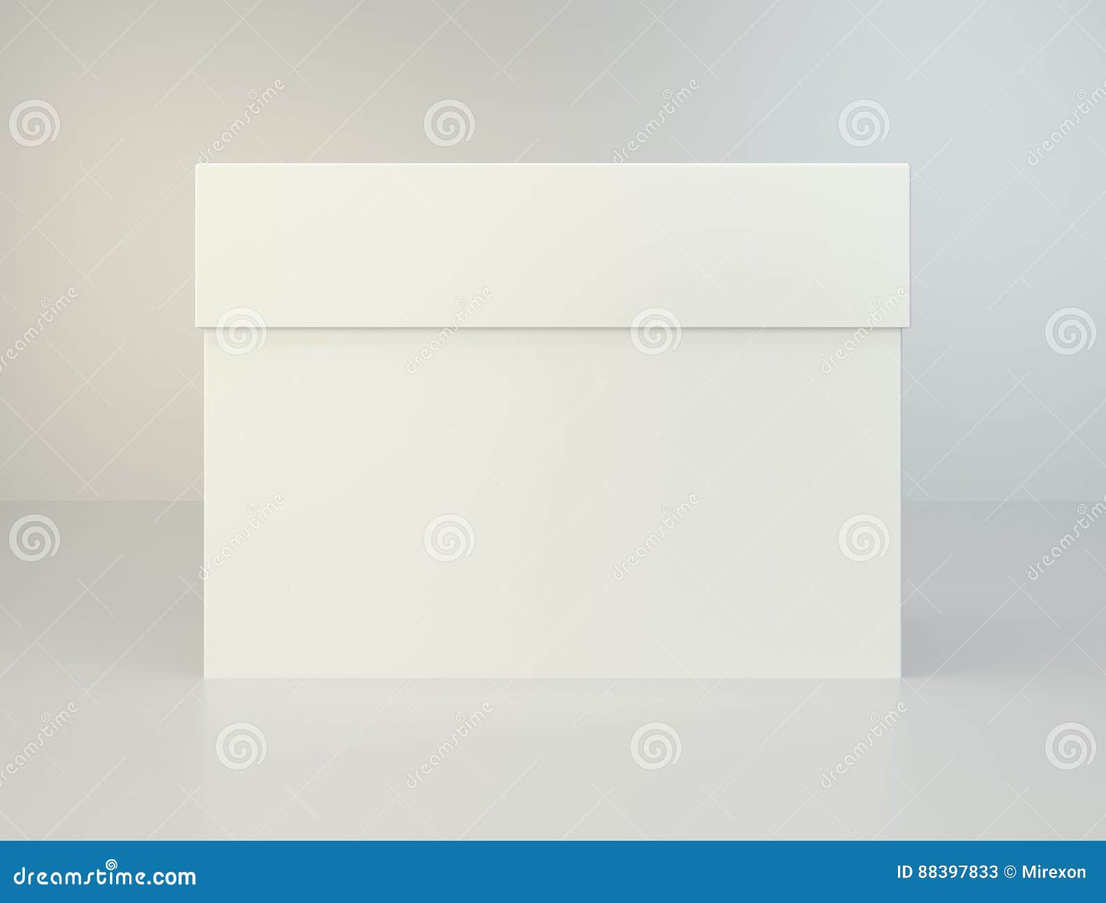 White Package Box on Gray Background Stock Illustration - Illustration ...