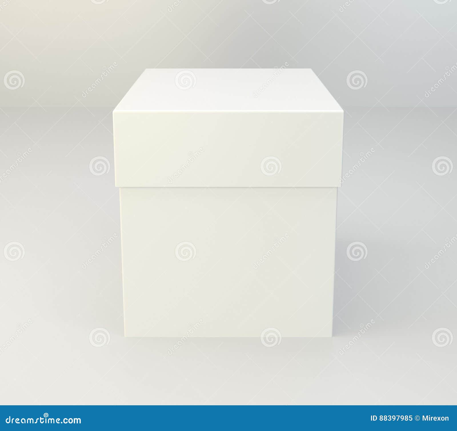 White Package Box on Gray Background Stock Illustration - Illustration ...