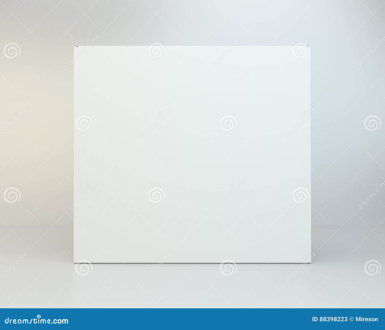 White Package Box on Gray Background Stock Illustration - Illustration ...