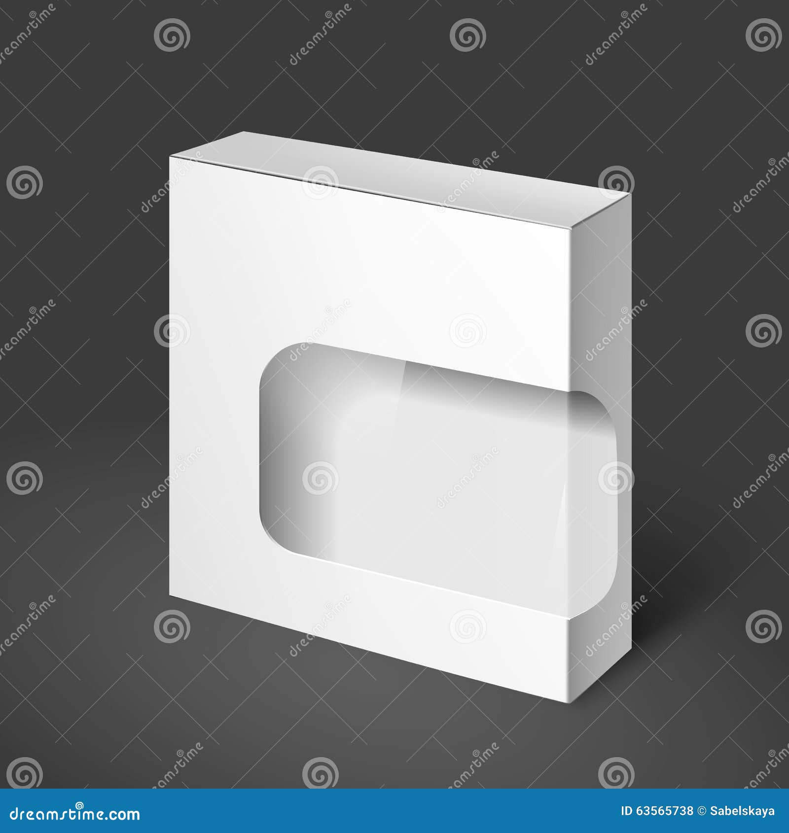 White Package Box. Mockup Template Stock Illustration - Illustration of ...