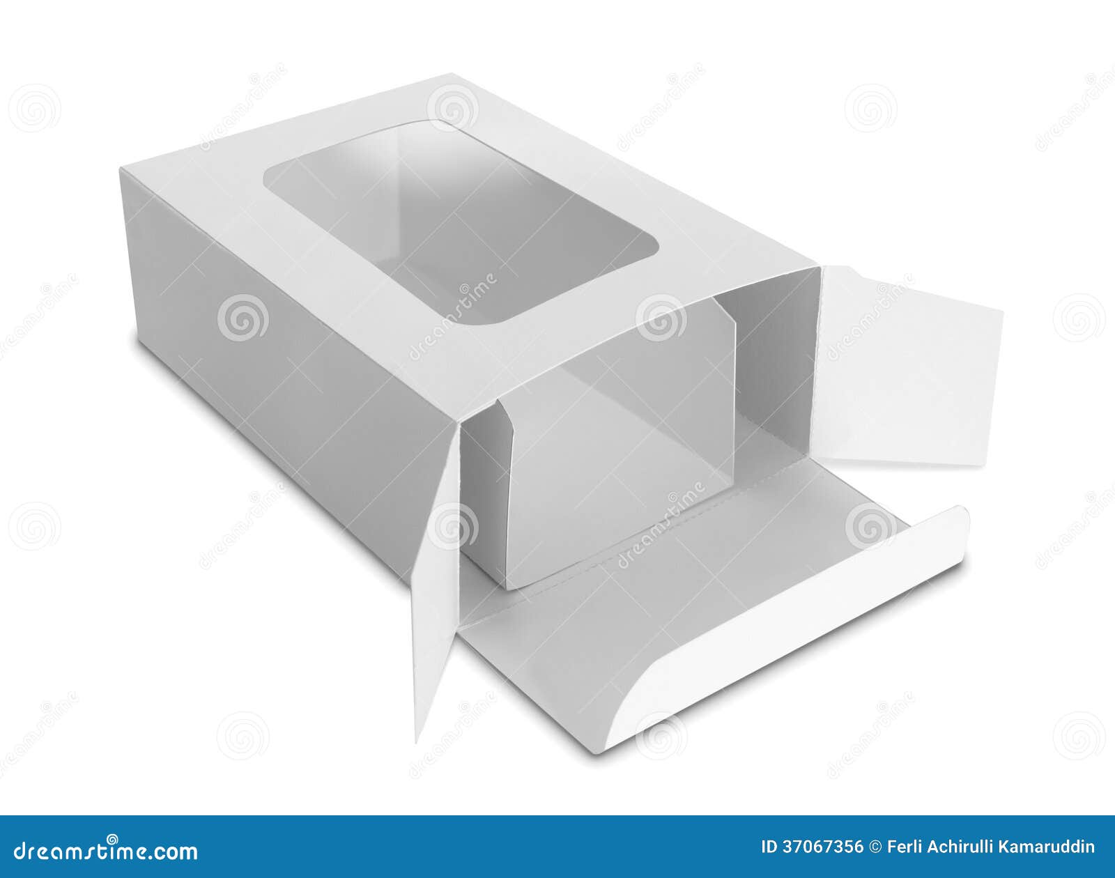 White Package Box for Products Stock Photo - Image of paper, clear ...