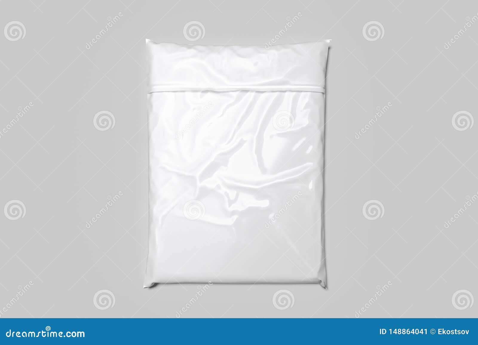 White Packet on White Background. 3d Rendering. Copy Space. Empty Space ...