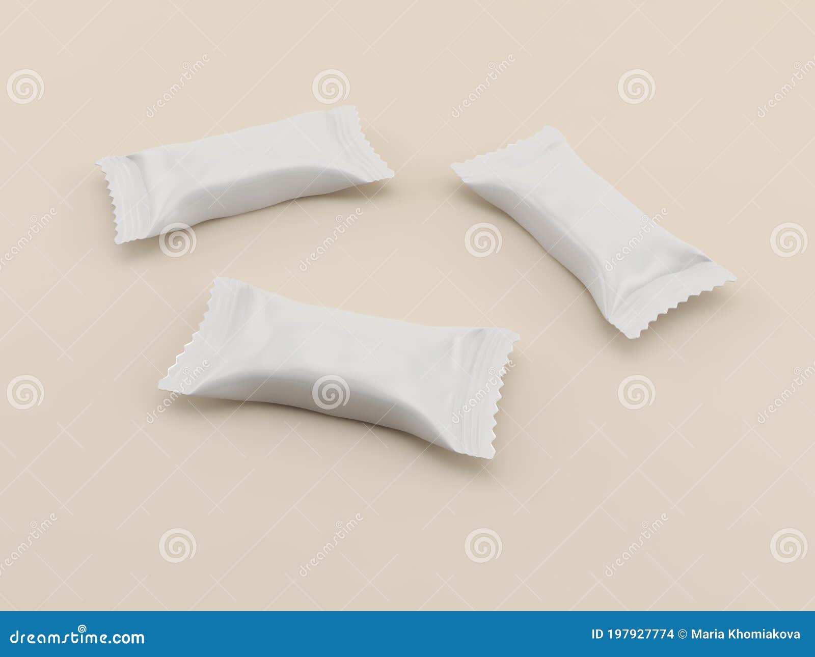 White Packing for Candy. 3d Render Image Stock Illustration ...